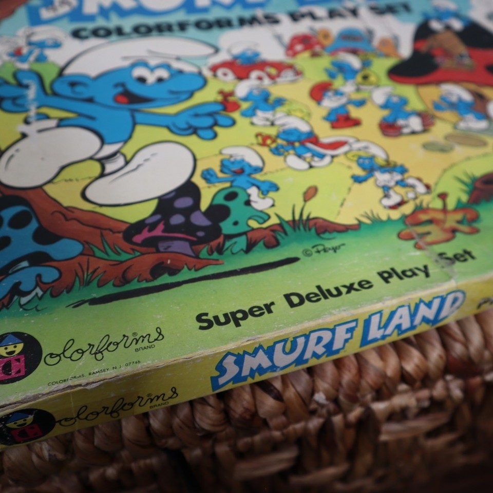 Vintage 1981 Peyo COLORFORMS SMURF LAND Super Deluxe Play Set #4115 | eBay