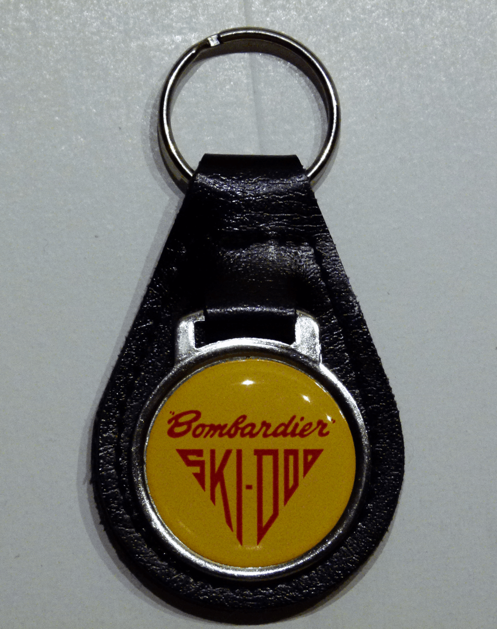 Reproduction SkiDoo Bombardier Snowmobile Medallion Leather Keychain ...