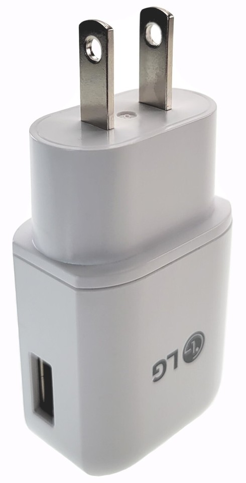 LG Wall Charger White MCS-V02WH(5.0V 2.0A)+2 USB Cables (Type-C & Micro ...