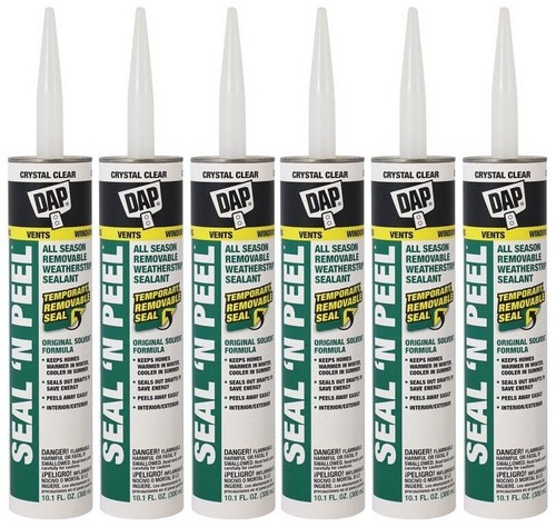 6 ~ DAP SEAL 'N PEEL Clear Polymer Door Siding Window Sealant Removable ...