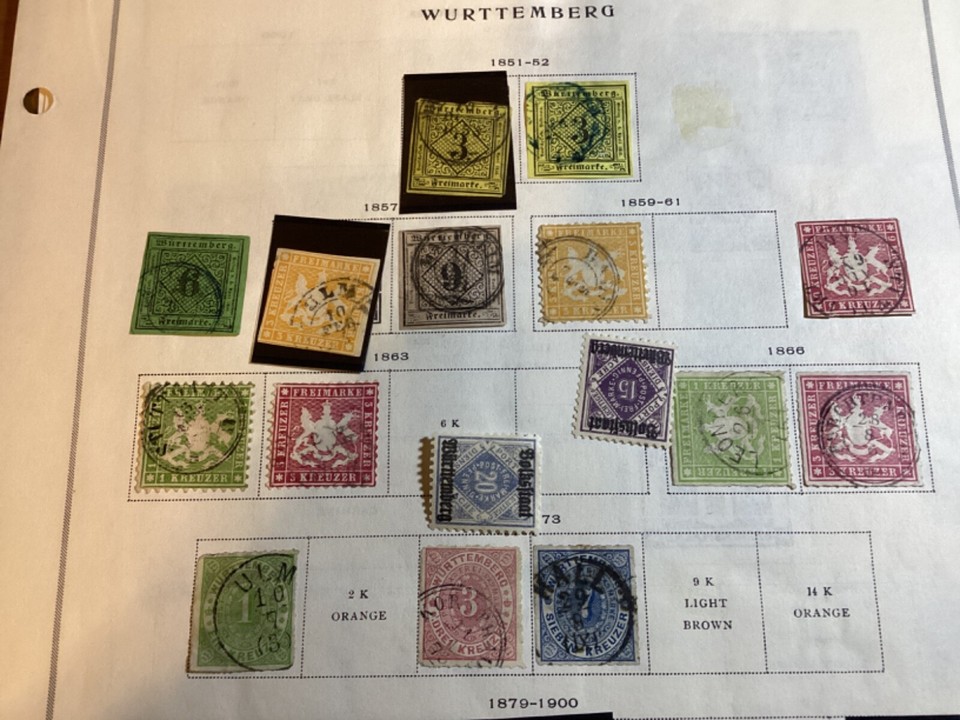 ICOLLECTZONE German State Wurttemberg Collection Used & unused CV $1500 ...