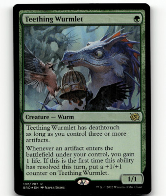 MTG Teething Wurmlet 192/287 FOIL The Brothers' War Rare | eBay