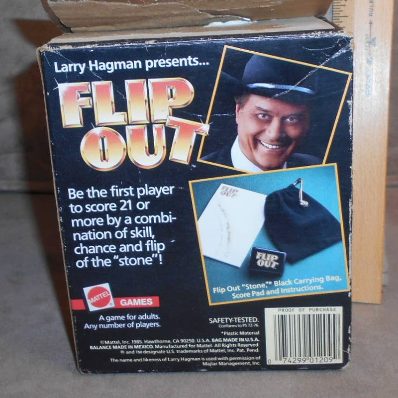 1985 Larry Hagman Flip Out Game #1209 Vintage Mattel Dallas JR Complete ...