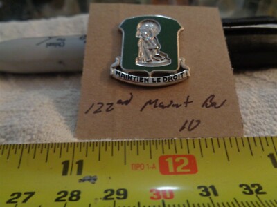 122nd Maintenance Battalion 10 Unit Crest, DI, DUI (DRAW#E4) | eBay