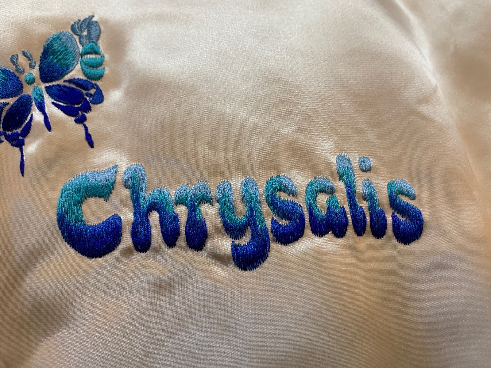 Rare 1970s Chrysalis Records Satin Bomber Jacket Musi… - Gem
