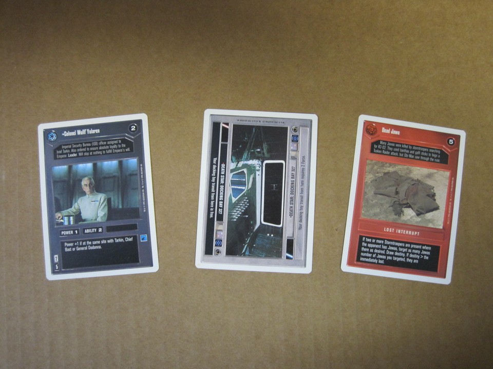 Star Wars CCG Set of 53 Dark Side Common White Border Cards, Premiere ...