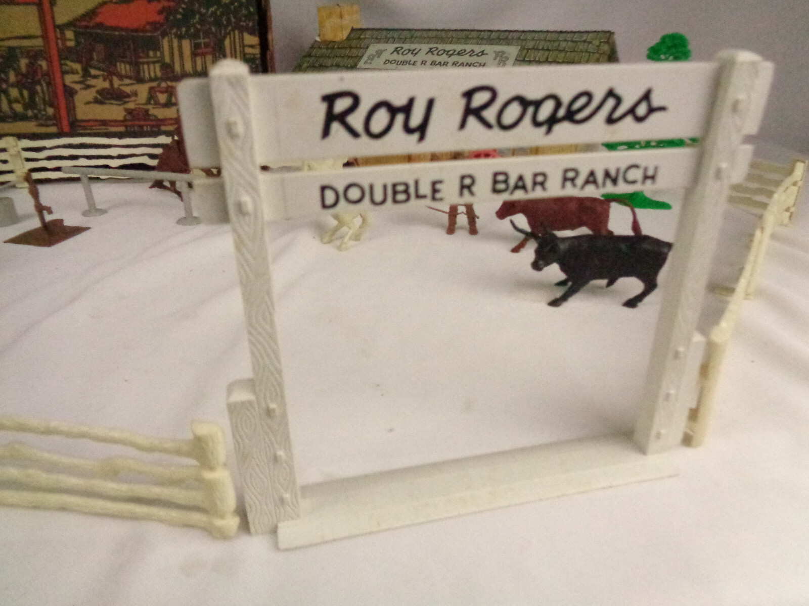 Marx 1950's Roy Rogers Rodeo Ranch Playset #3992 w/ Double R Bar Ranch ...