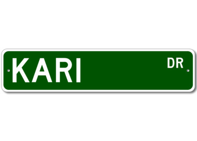 KARI Street Sign - Personalized Last Name Signs | eBay