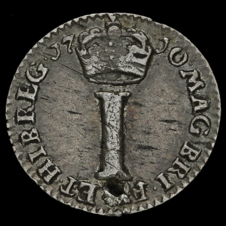 1710 Queen Anne Early Milled Silver Maundy Penny, Very Rare, Holed ...