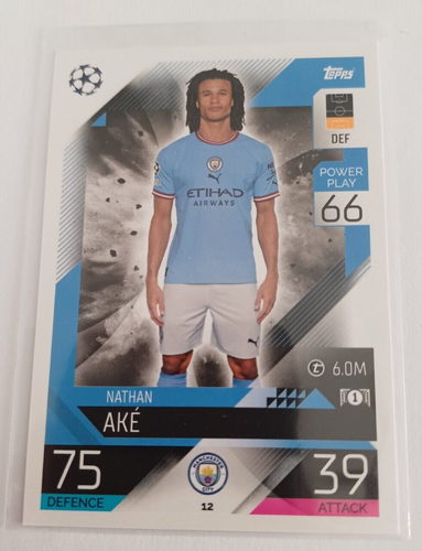Carte Card Carta Nathan Aké Manchester City Topps Match Attax 2022 2023 ...
