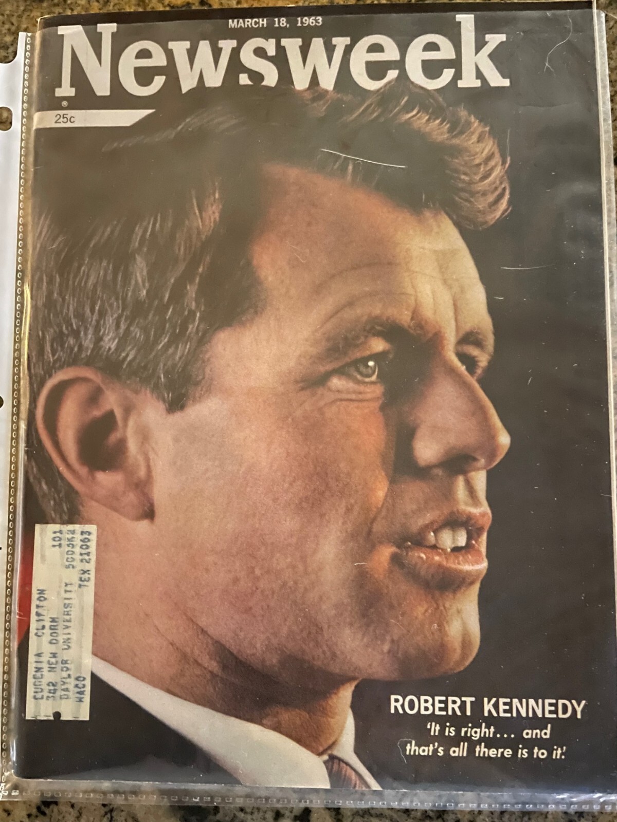 Newsweek Magazine March 18,1963 Robert Kennedy | eBay