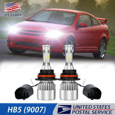 for Chevy Cobalt 2005-2010 LED Headlight Kit 9007 6000K White Bulbs Hi ...