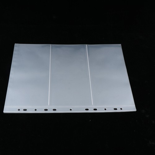 10pcs Loose Leaf Sheet 3-Slot Transparent Banknotes Holder Paper Money ...