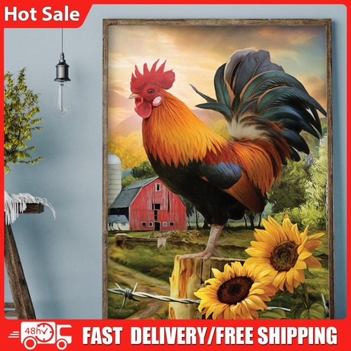 ull Embroidery Printed Rooster Animal DIY Cross Stitch Kits 11CT ...