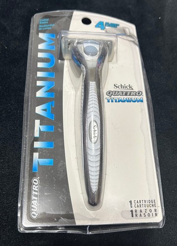 NEW Schick Quattro Titanium Razor - 1 Razor Handle - 1 Cartridge | eBay