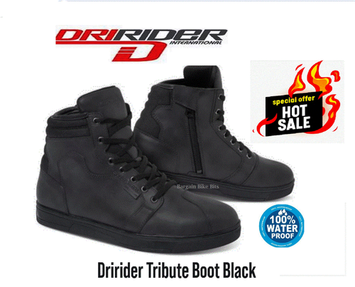 DRIRIDER Tribute motorcycle shoes Waterproof NEW Motorbike Mens Road ...
