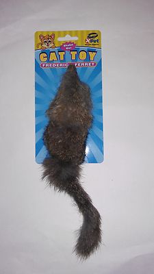 Vo-Toys Real Fur Original Federico Ferret Jumbo Cat Toy Furry Xpet ...