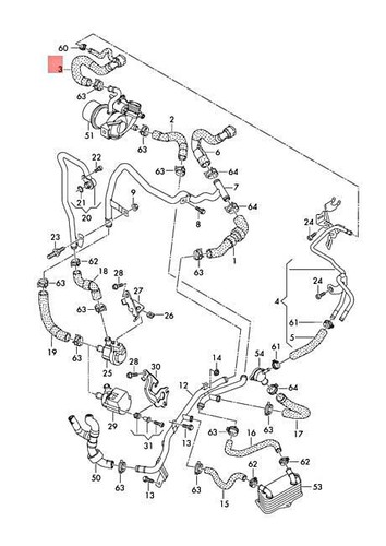 VW AUDI SEAT COOLANT HOSE WITH QUICK RELEASE COUPLING 5QA122157A | eBay
