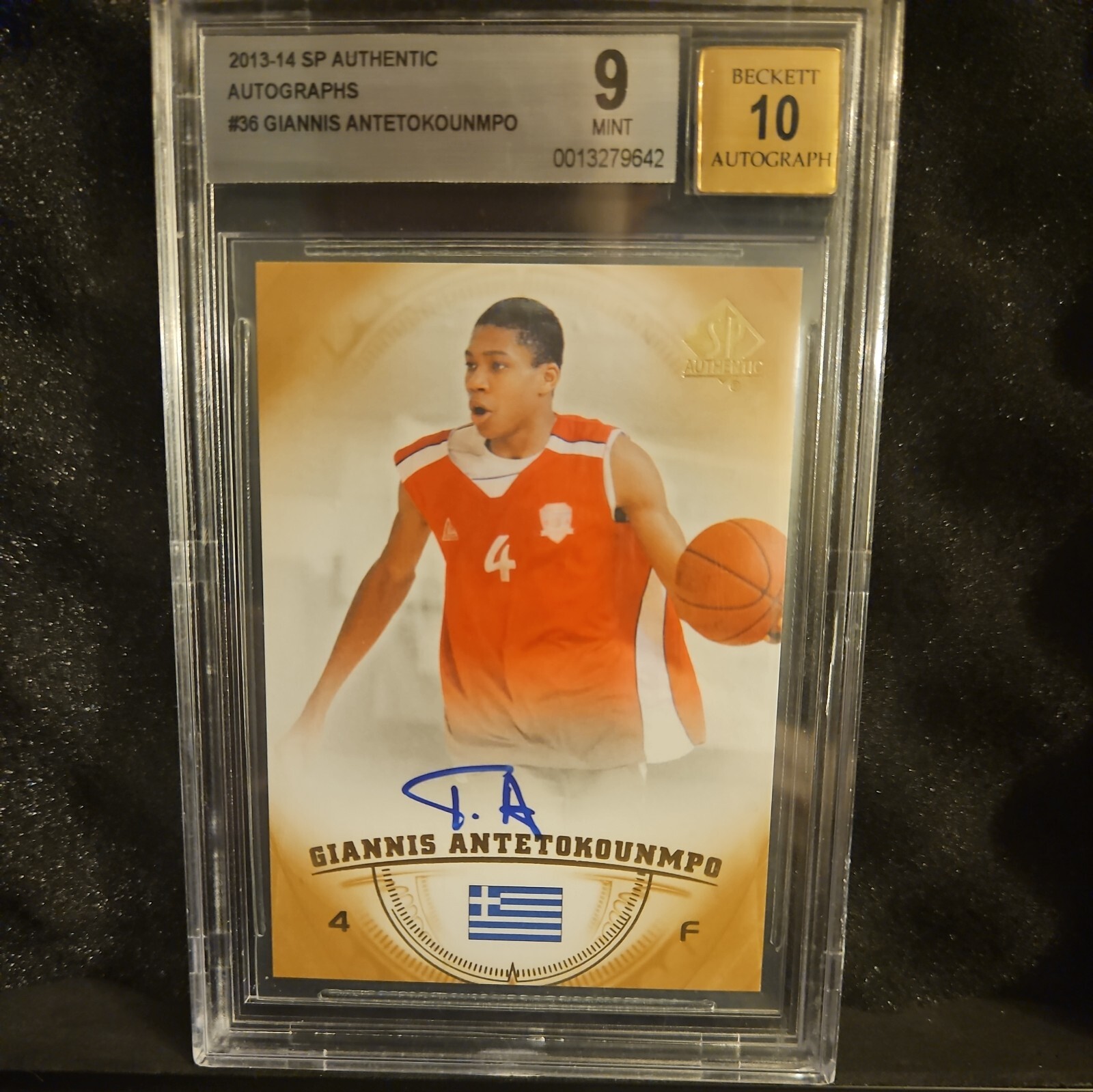 2013-14 SP Authentic Autographs #36 Giannis Antetokounmpo Auto 10 BGS 9 ...