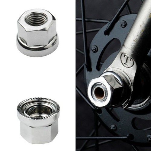 Track Wheel Nuts Silver 2pcs About 16g Bicycles Bike Integrated Washer ...
