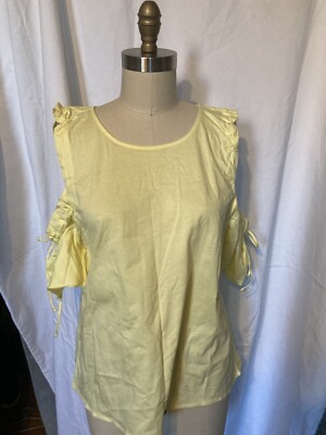NWT Top Cold Shoulder H&M Bright Yellow Shirt | eBay