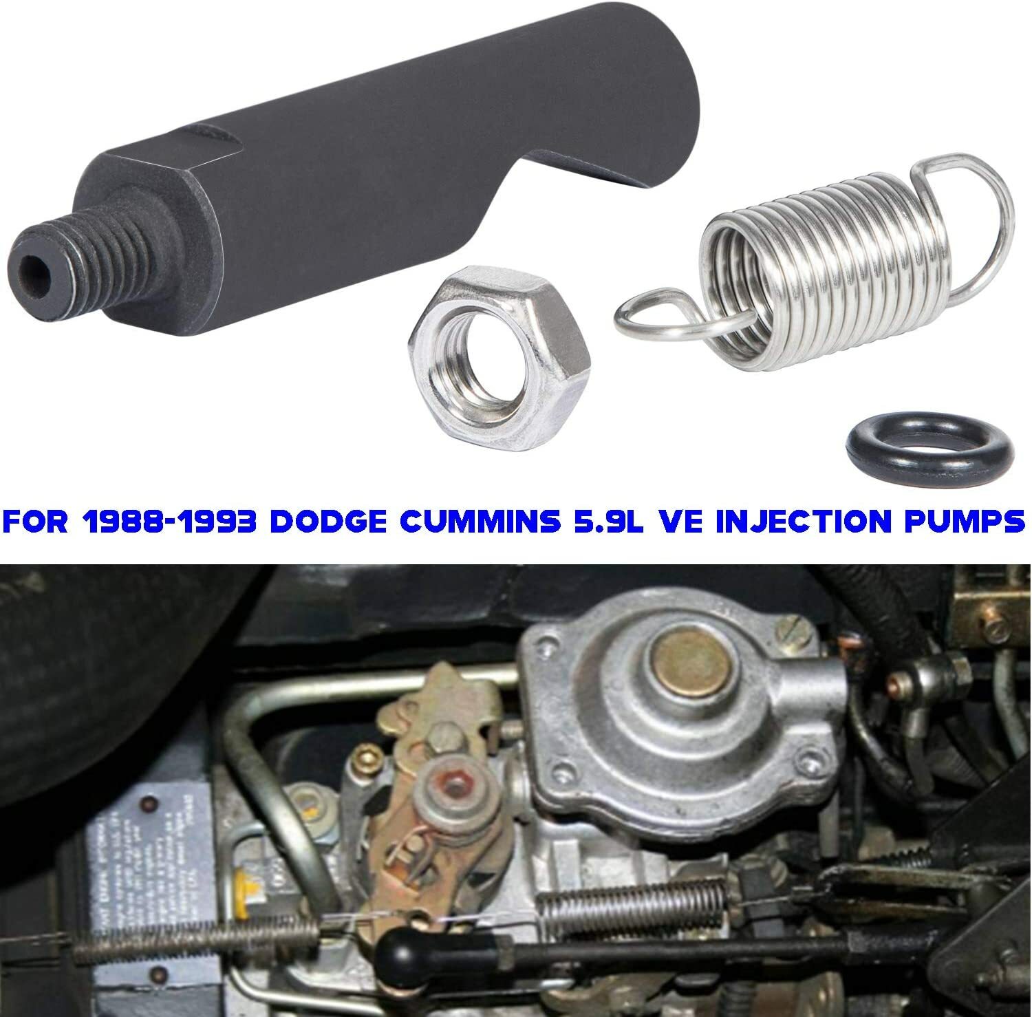VE Pump Fuel Pin & 3200 RPM Governor Spring Kit for 1988-1993 5.9L ...