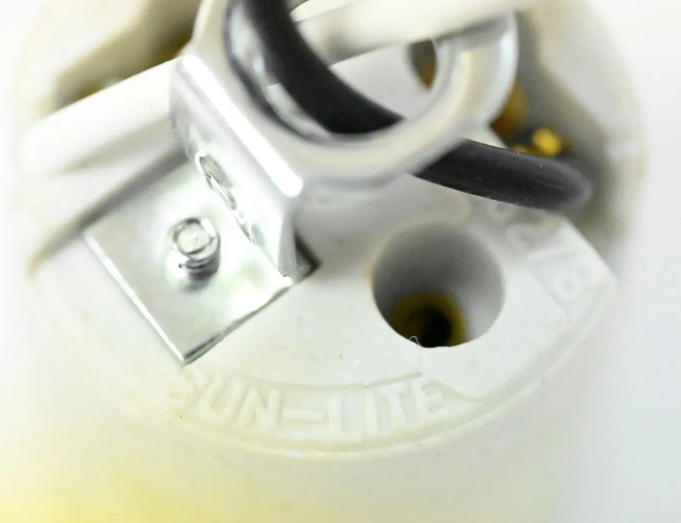 White Ceramic Porcelain Bulb Light Lamp Socket 250V 660W E136278 Sun ...