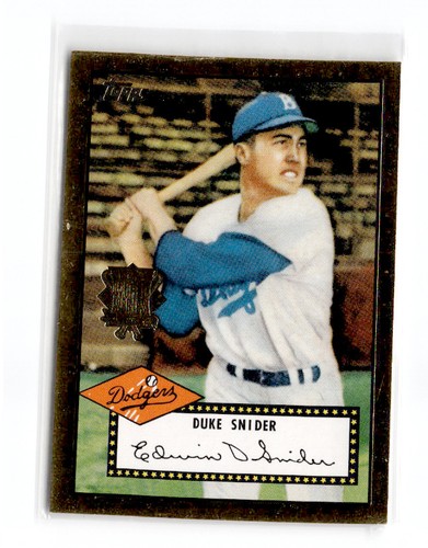 2001 Topps World Series #37 Duke Snider Gold 1952 World Series Reprint ...