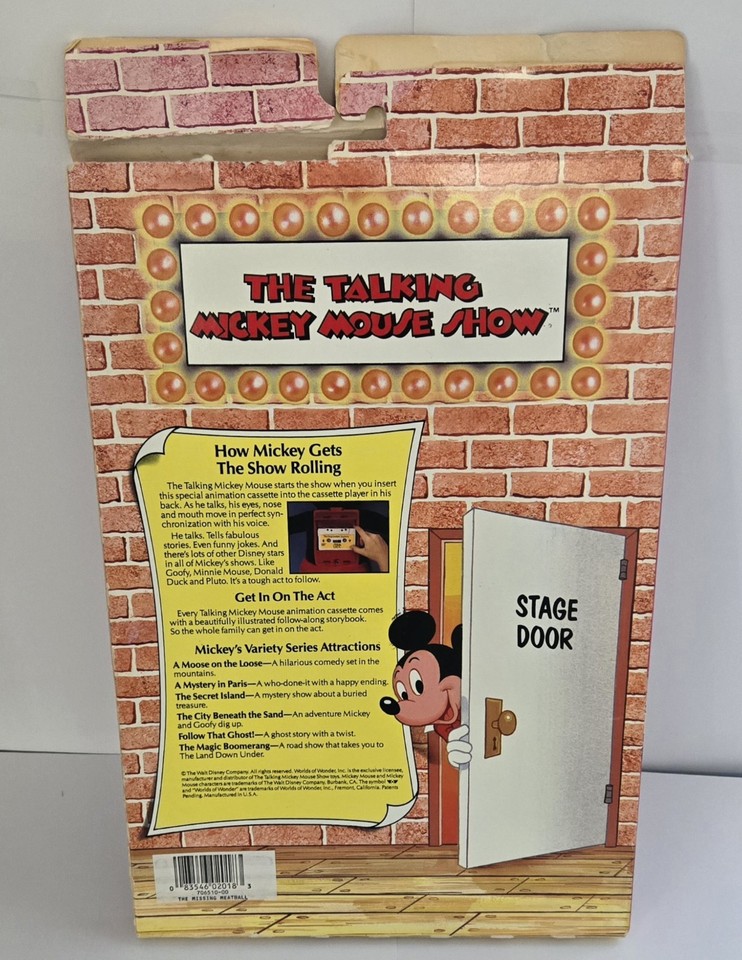 Disney Talking Mickey's Variety Series Book &Tape🔥THE MISSING MEATBALL🔥 ...
