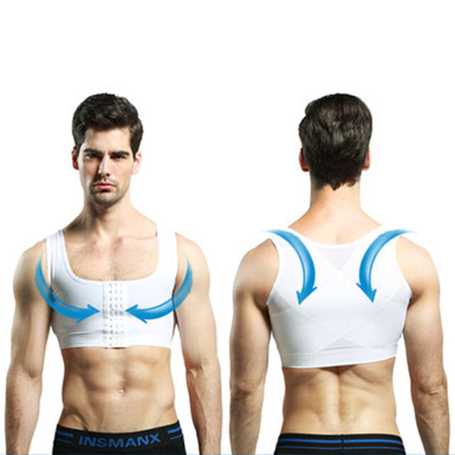 Men Control Chest Bra Chest Shaper Vest Tops Men Posture Corrector