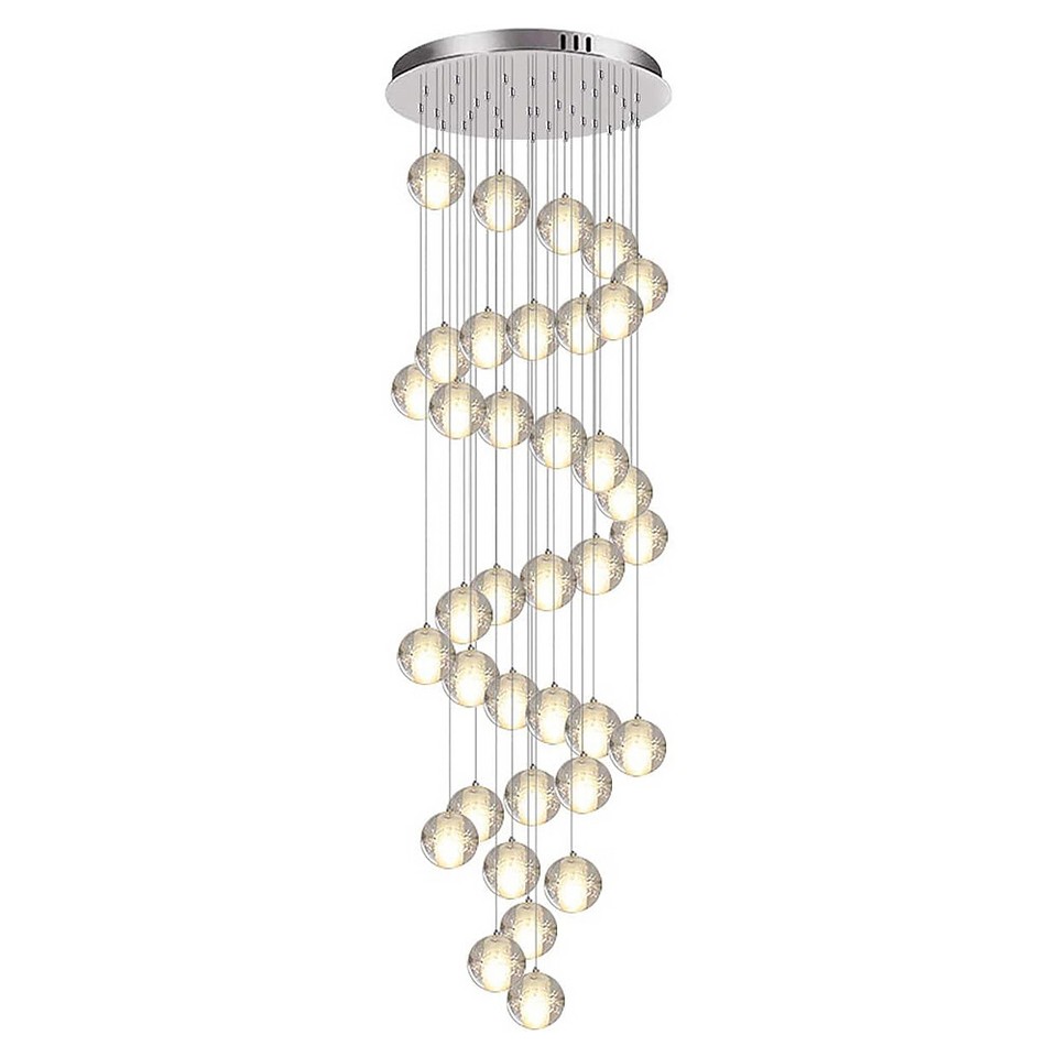 Modern G4 LED Bubble Crystal Round ball Ceiling Light Room Stair ...