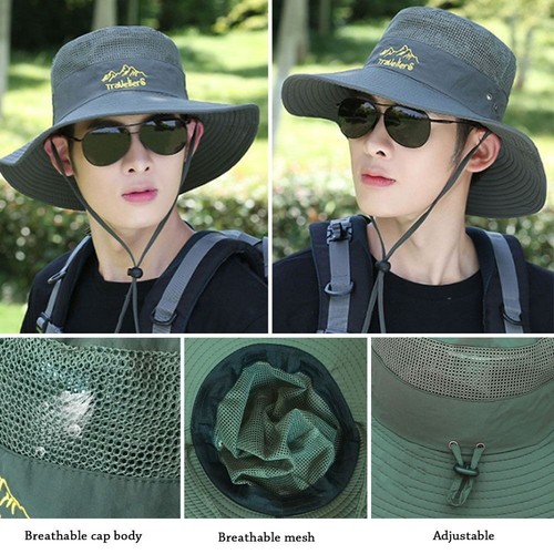 Foldable Embroidery Breathable Panama Hat Sun Cap Fishing Cap Bucket ...