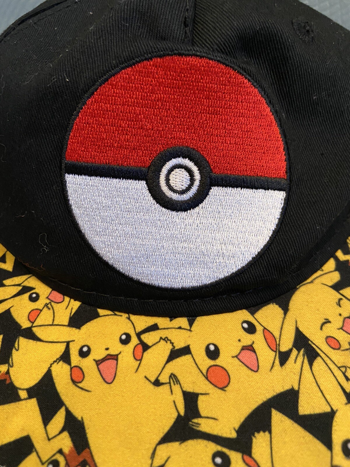 Pokémon Pikachu Hat Adjustable One Size Fits All Cap Youth Boys EUC ...