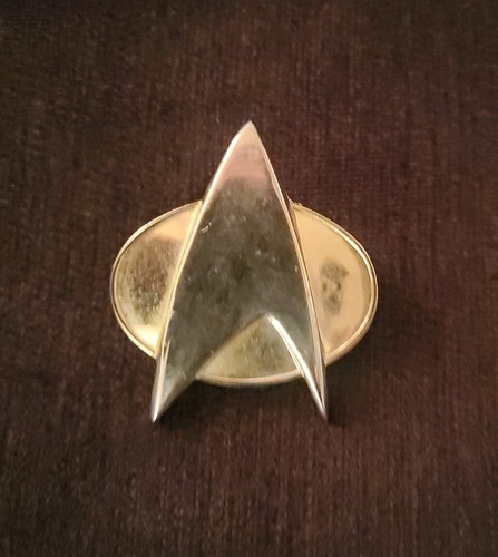 Large 1998 Star Trek Communicator Badge Logo Lapel Pin PPC Paramount ...