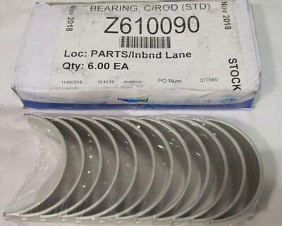6-PACK GENUINE DOOSAN 65.02410-0010 STD CONNECTING ROD BEARINGS D1146 ...