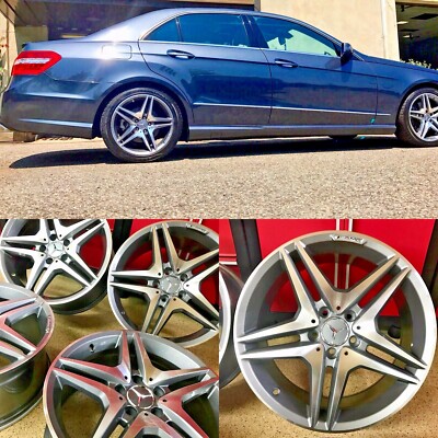 828 MERCEDES 18 INCH E63 18/8.5 RIMS WHEELS SET4 FITS E350 4MATIC E550 ...