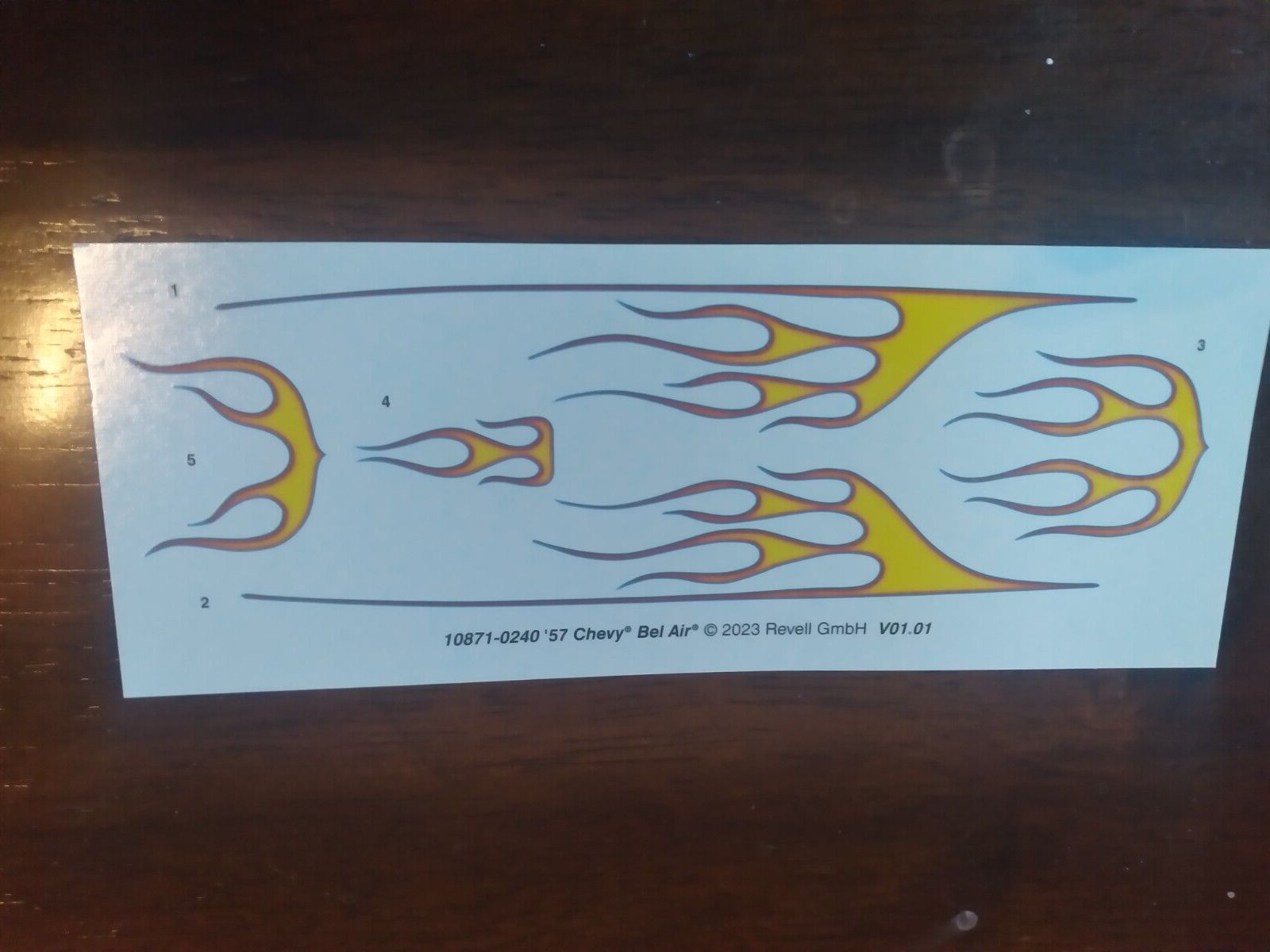 '57 Chevy Flame Decals 1957 Bel Air- Monogram 1/24 Project, Parts, Hot ...