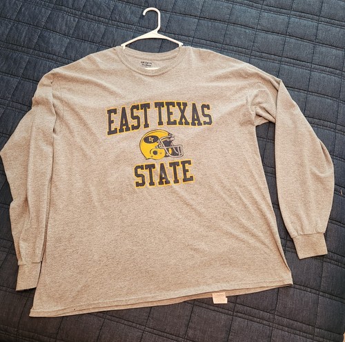 East Texas State Long Sleeve Shirt Men's Gray Used VINTAGE | eBay