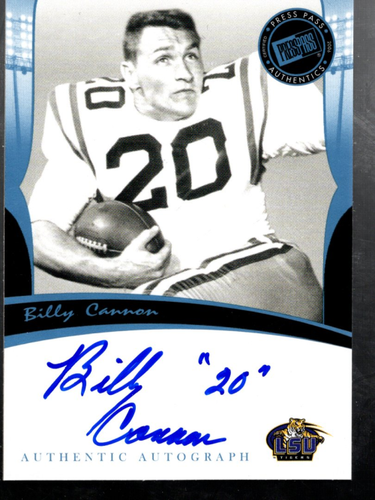 A9718- 2006 Press Pass Legends Autographes #12 Billy Cannon Auto - Nm ...