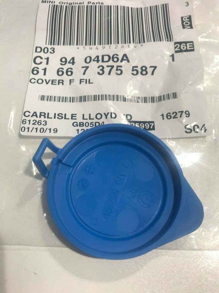 Genuine Mini + BMW R55 R56 R57 Windscreen Washer Reservoir Cap ...