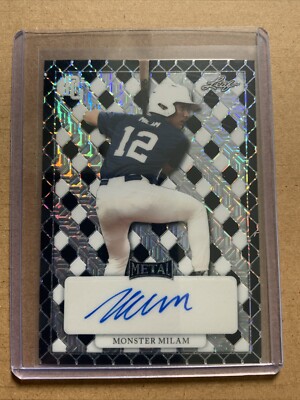 2022 Perfect Game Metal Steven Monster Milam Black Mojo Proof Auto #1/1 ...