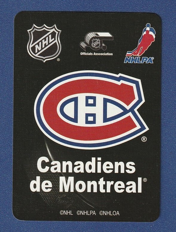 TRAVIS MOEN 2009-10 Megoli Game Canadiens Flip N Score Playing Card #6 ...