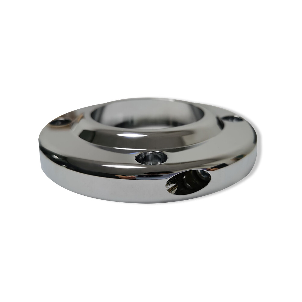 Chrome Steering Column Floor Mount For 2" Columns Swivel SBC BBC 350 ...