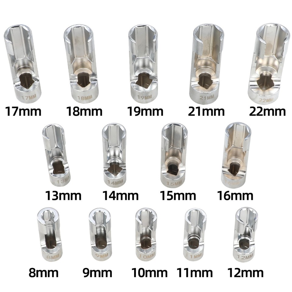 3/8 Inch 1/2 Inch Drive Diesel Injector Fuel Line Socket Wrench Set ...