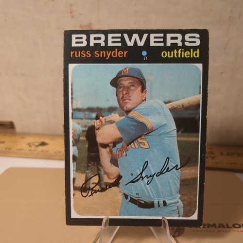 1971 Russ Snyder #653 Topps Baseball Card Short Print SP Brewers | eBay