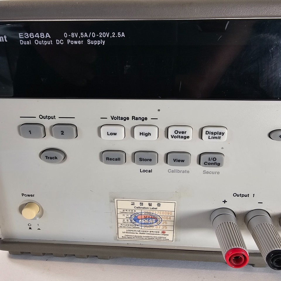 Agilent E3648A Dual Output DC Power Supply 0-8V,5A/0-20V,2.5A - Tested ...