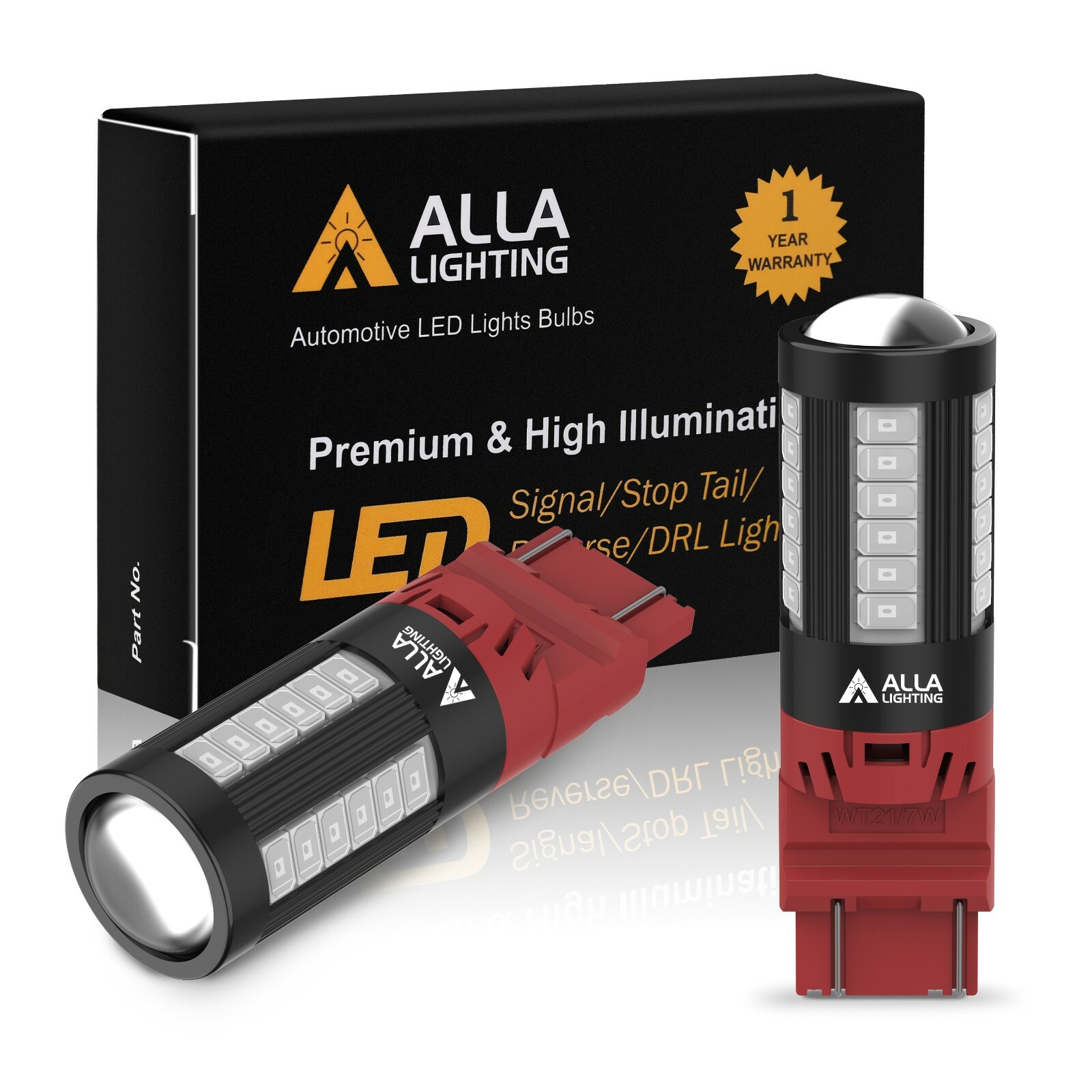 WT21W/7W WT21/7W LED Red Brake Light Bulbs Taillight for 2021 Ford F150 ...