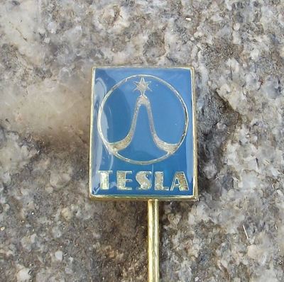 Tesla Sine Wave & Star Modern Retro Style Logo Electronics Company Pin ...
