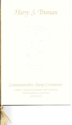 #1499 First Day Ceremony Prog 8c Harry S. Truman Stamp w/BESS TRUMAN ...