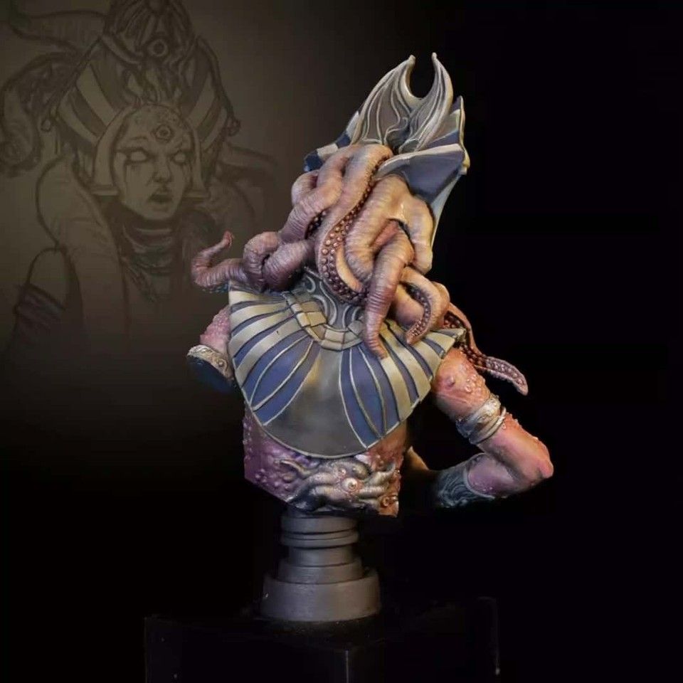 1/12 Scale Eldritch Queen Resin Bust Fantasy Cthulhu Priestess Model | eBay